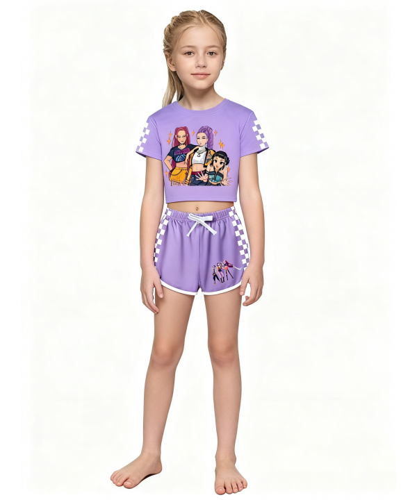 K-pop Demon Hunter "Starlight Idol Squad" Pajama Set – Cute Short ...