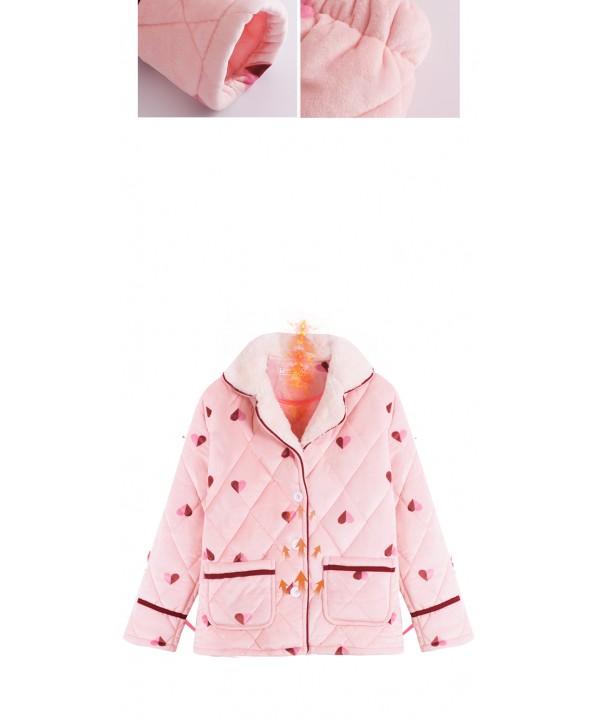 pyjamas Female Winter Three-tier Thickened Warm Keeping Flannel Suit ...
