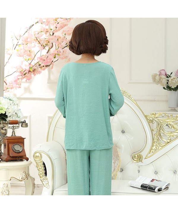 Plus size long sleeved cotton pyjamas sets women softest printed ...